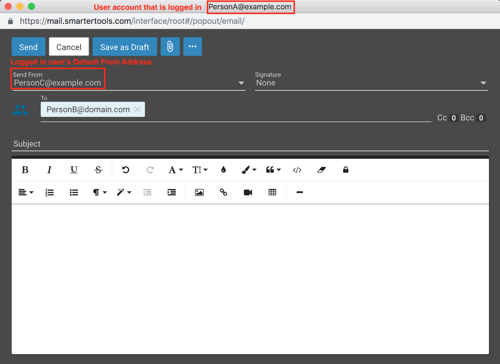 Recieved email shows as being sent from wrong account
